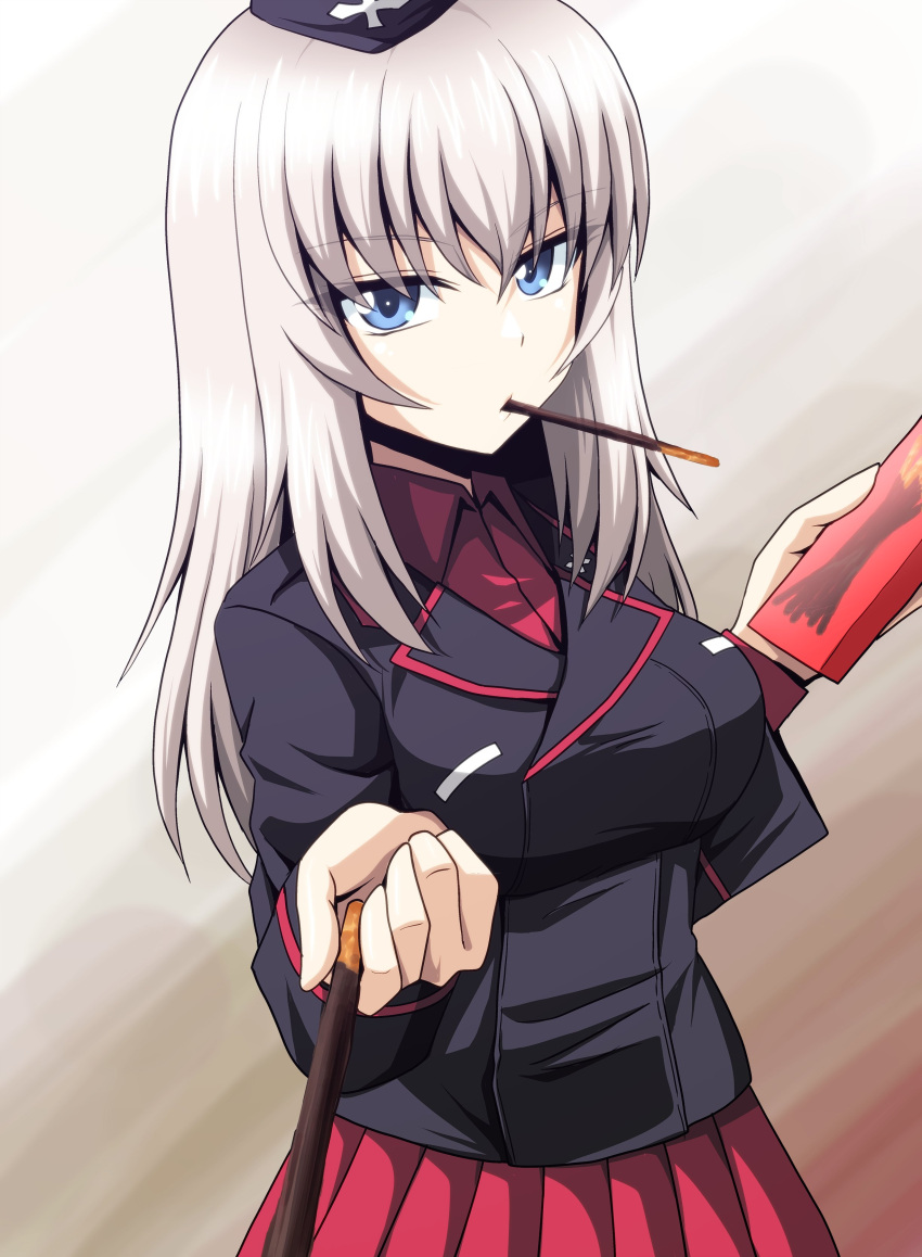Safebooru - 1girl absurdres black hat black jacket blue eyes commentary ...