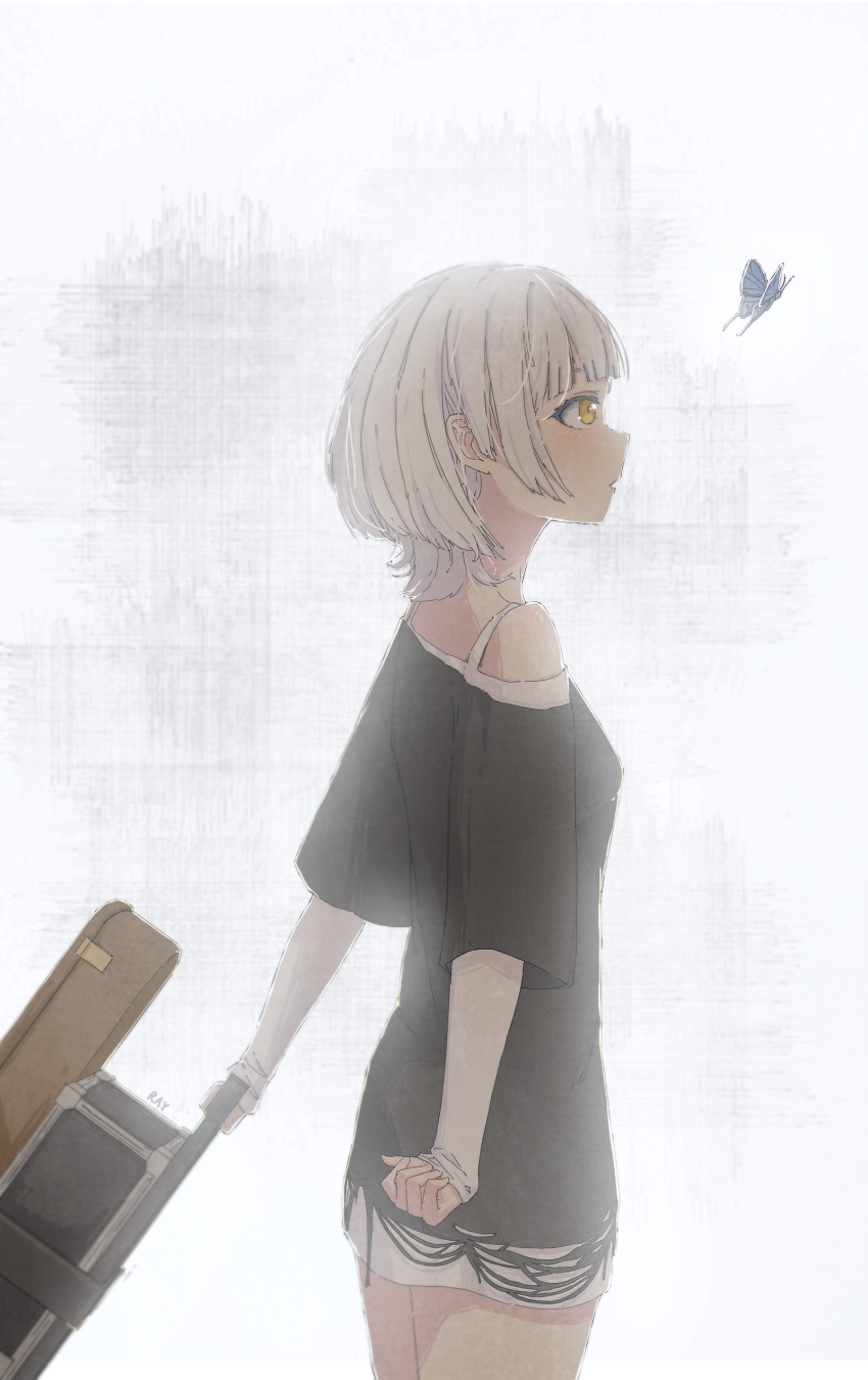 Safebooru - 1girl absurdres bang dream! bang dream! it's mygo!!!!! black shirt blush bug ...