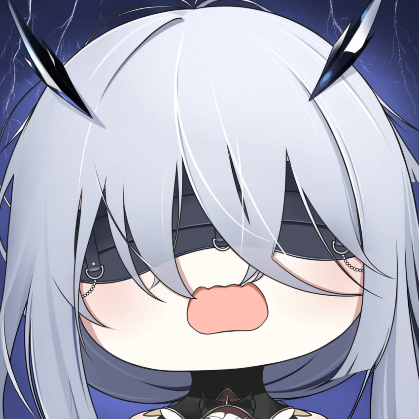 Safebooru - 1girl azur lane blindfold fancy (azur lane) long hair open mouth quancy | 5557469