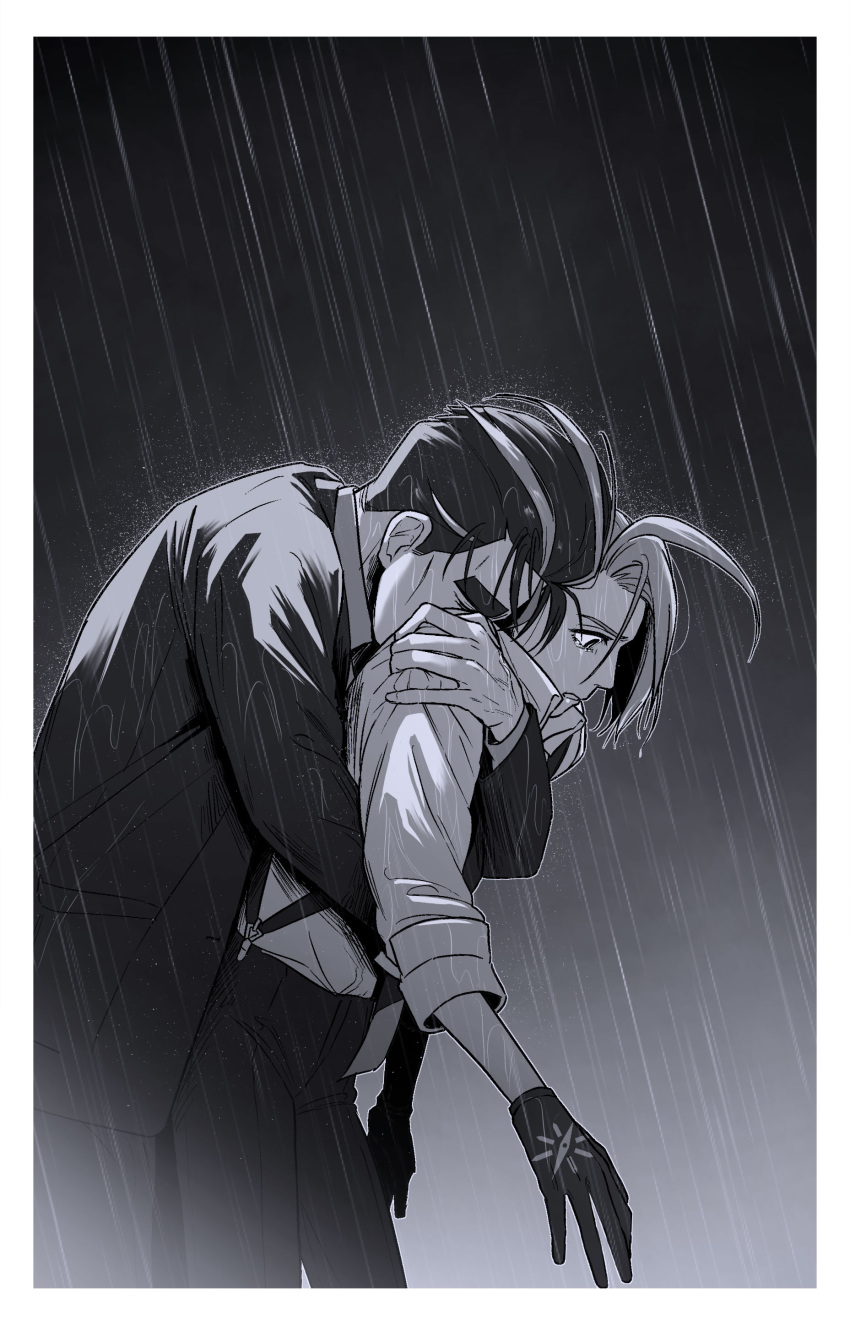 Safebooru - 1boy 1girl absurdres androgynous closed eyes commentary ...