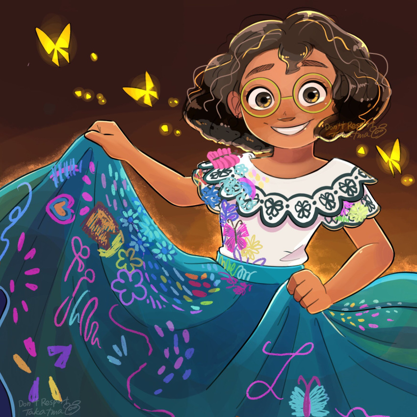 Safebooru - 1girl brown eyes brown hair curly hair dark-skinned female ...