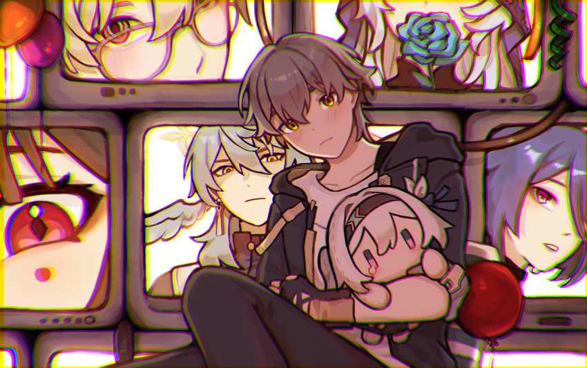 Safebooru - 1boy acheron (honkai: star rail) aventurine (honkai: star rail) balloon black choker ...