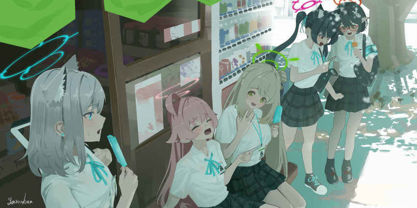 Safebooru - 5girls absurdres ahoge animal ear fluff animal ears ayane (blue archive) black bag ...