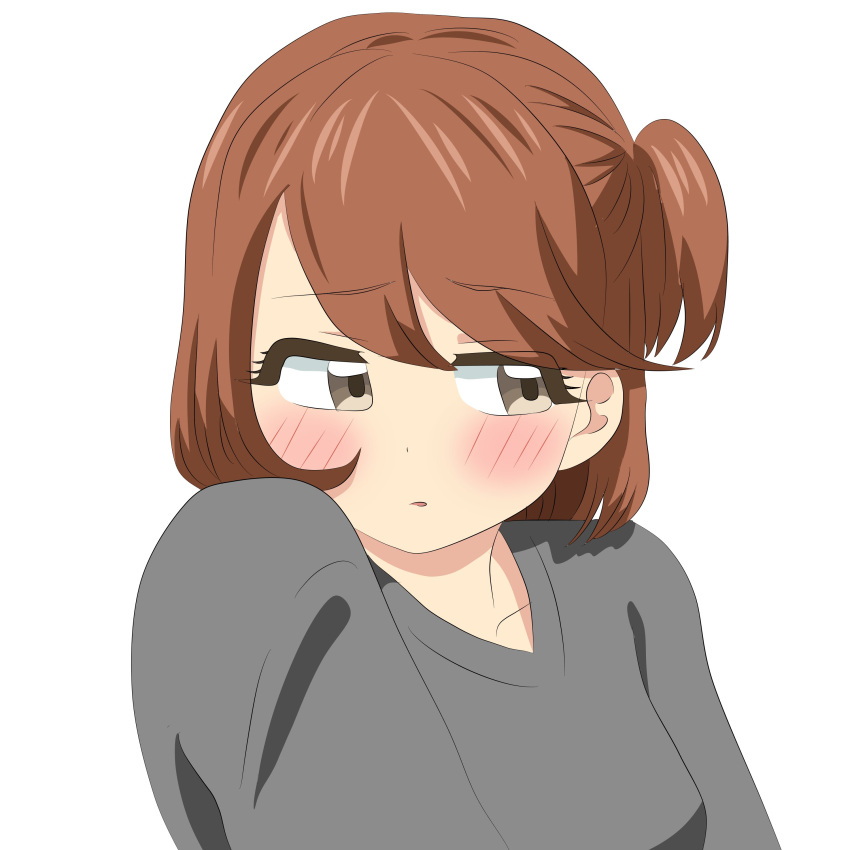 Safebooru - 1girl absurdres ase shibuki averting eyes blush brown eyes ...