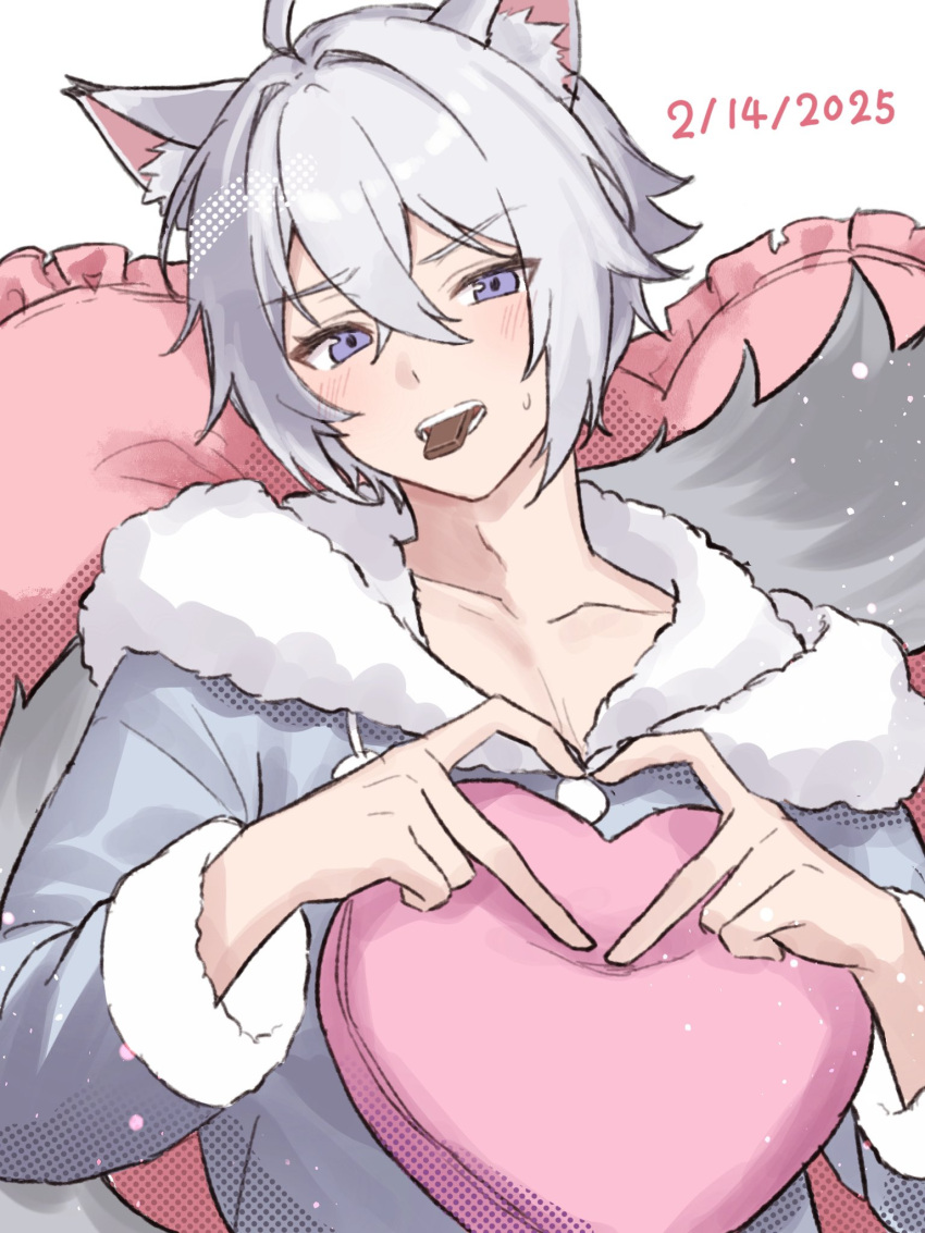 Safebooru - 1boy alternate costume animal ear fluff animal ears blush cat boy cat ears cat tail ...