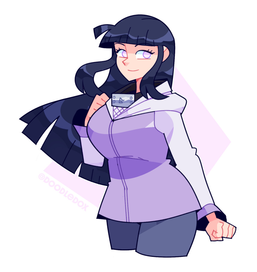 Safebooru - 1girl black hair breasts cartoonized clenched hand ...