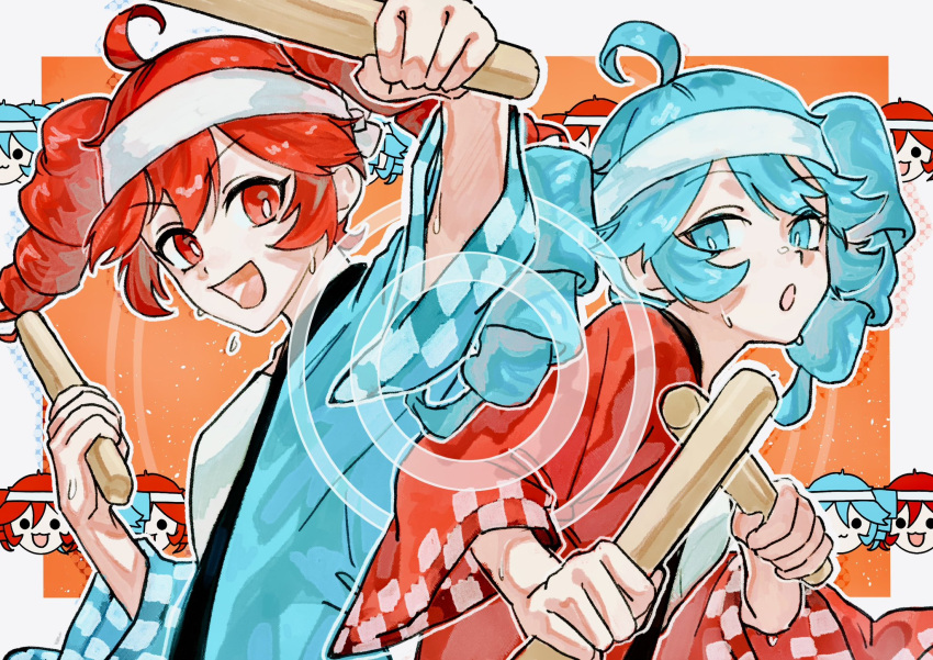 Safebooru - 2girls :o alternate costume alternate hairstyle blue hair ...
