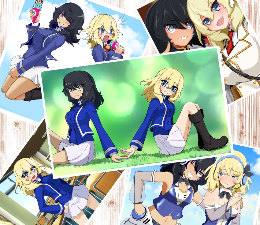 Safebooru - 2girls ^^^ absurdres andou (girls und panzer) arm around shoulder bc freedom ...