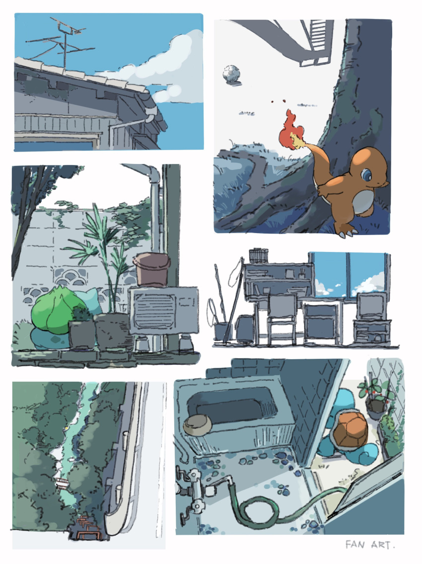 Safebooru - absurdres ball bathroom blue sky book brick wall bucket ...