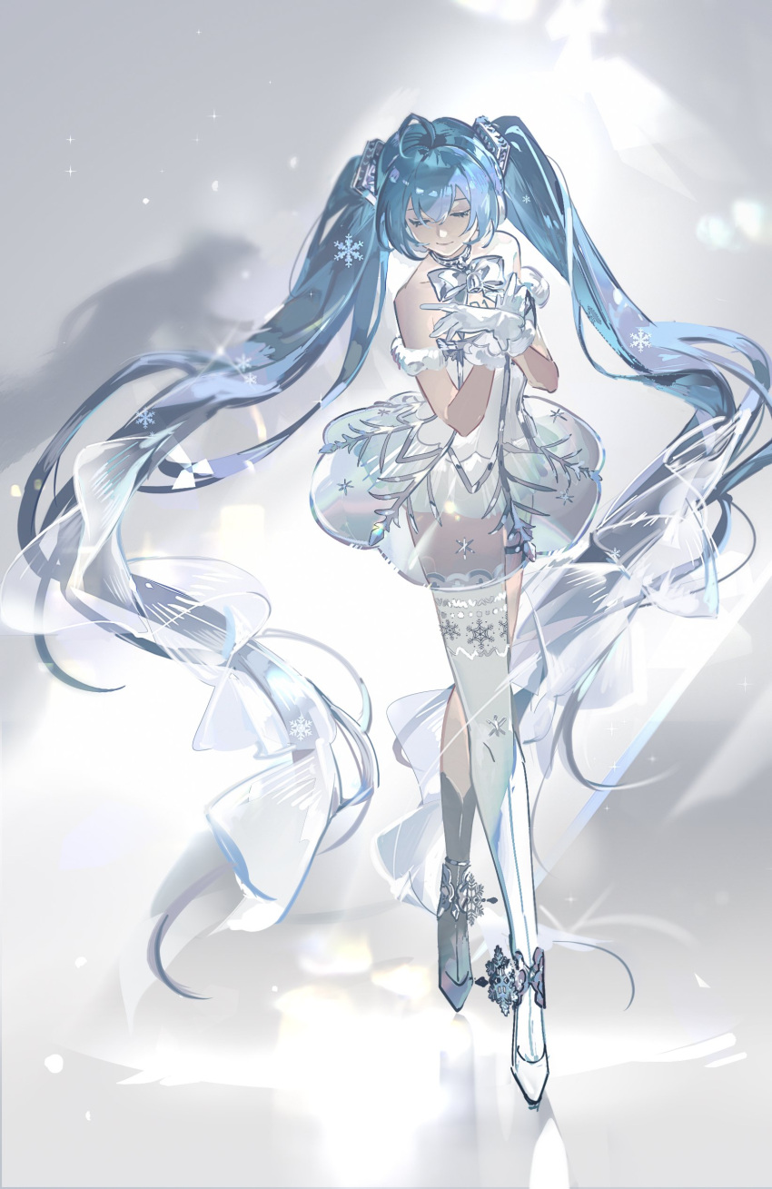 Safebooru - 1girl absurdres ahoge asymmetrical footwear asymmetrical legwear bare shoulders ...