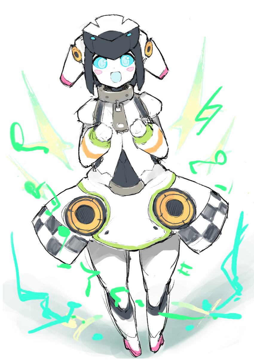 Safebooru - 1girl 5 108a absurdres android blue eyes blue sclera blue ...