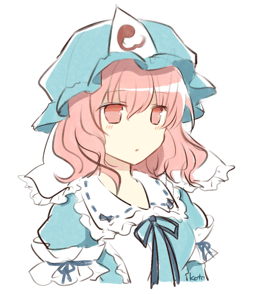 Safebooru - 1girl arm ribbon armband blue dress blue hat blue ribbon collar commentary request ...