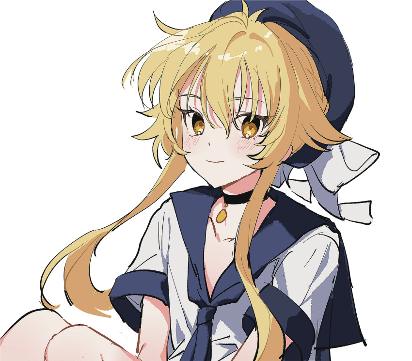 Safebooru - 1boy absurdres beret black choker black hair black hat ...