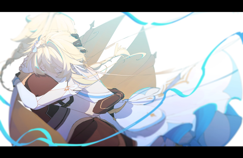 Safebooru - 1boy 1girl absurdres aether (genshin impact) ahoge ariab black gloves blonde hair ...