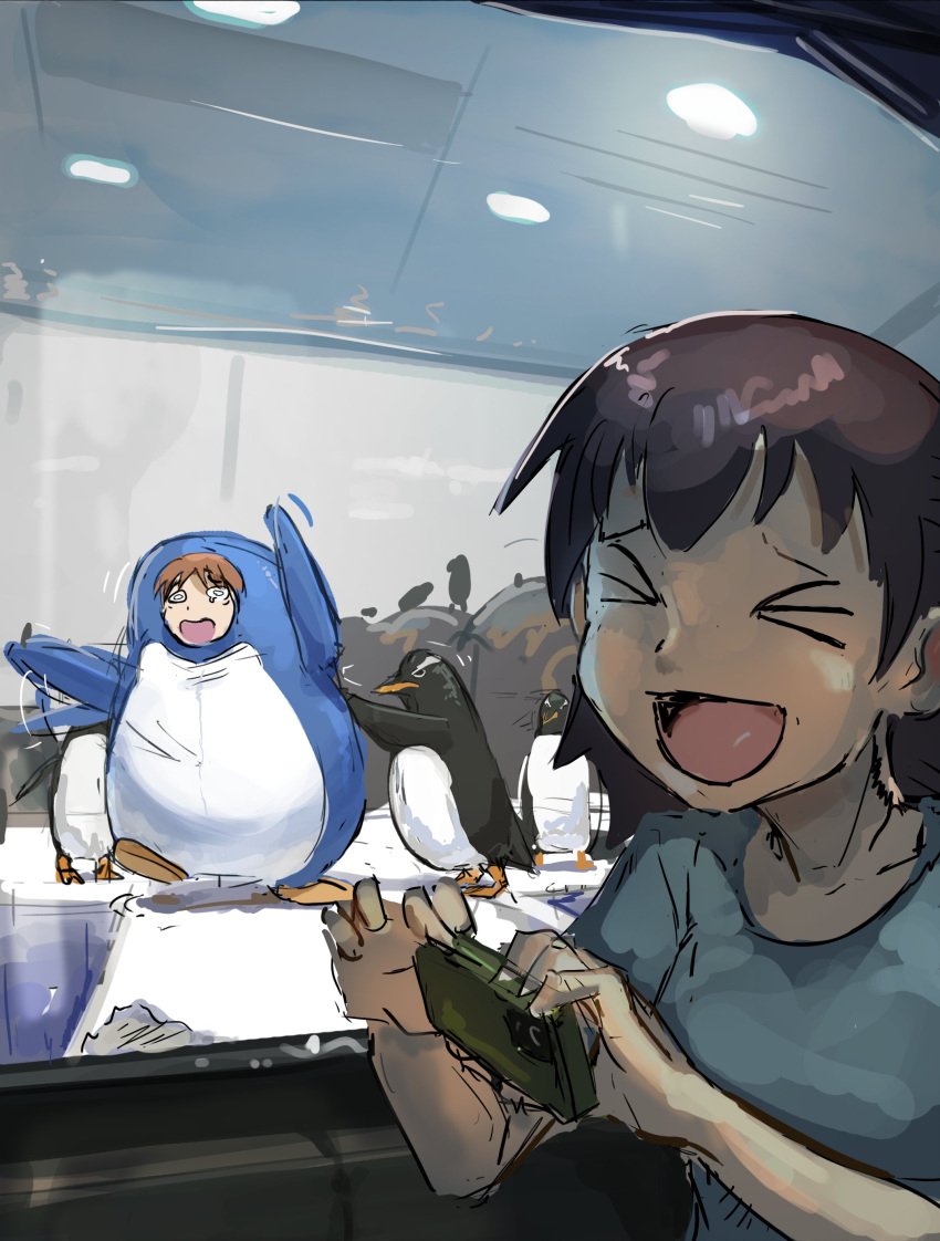 Safebooru - azumanga daioh brown hair laughing liamickpie mihama chiyo ...