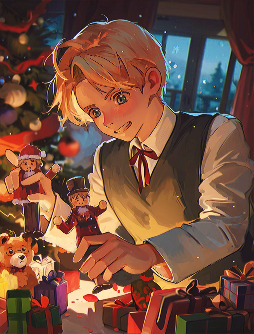 Safebooru - 1boy aged down ahoge america (hetalia) axis powers hetalia black vest blonde hair ...