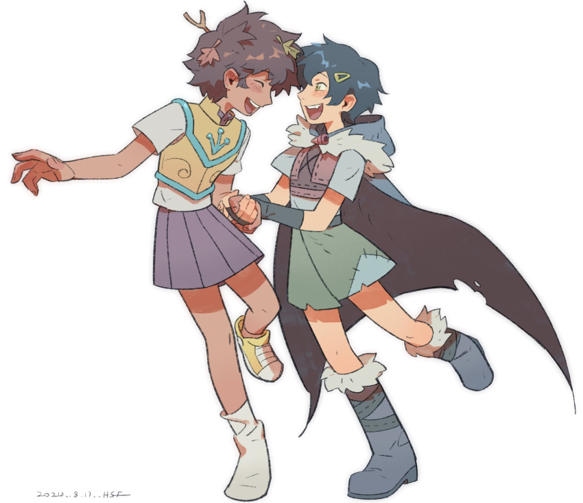 Safebooru - 2girls :d amphibia anne boonchuy armor black hair blush ...