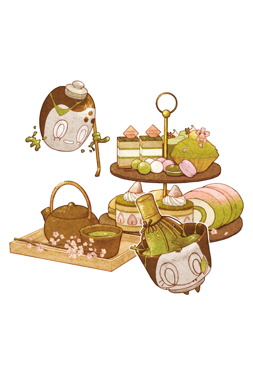 Safebooru - commentary request cup food green tea highres holding ...
