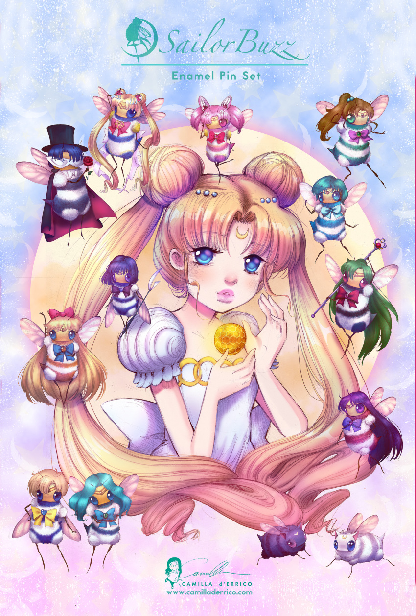 Safebooru - 1boy 6+girls absurdres artemis (sailor moon) bee bishoujo ...