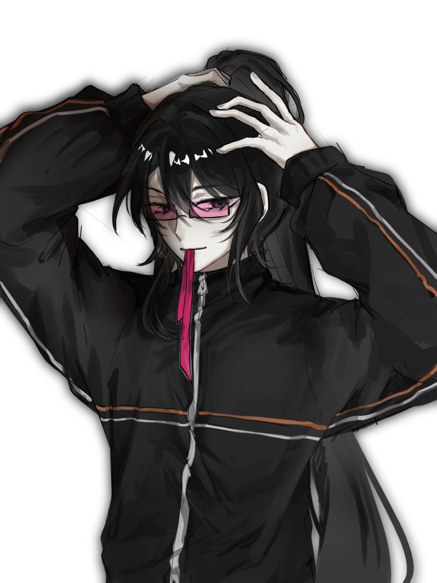 Safebooru - 1boy absurdres black eyes black hair black jacket buxiang hua suxie! chinese ...