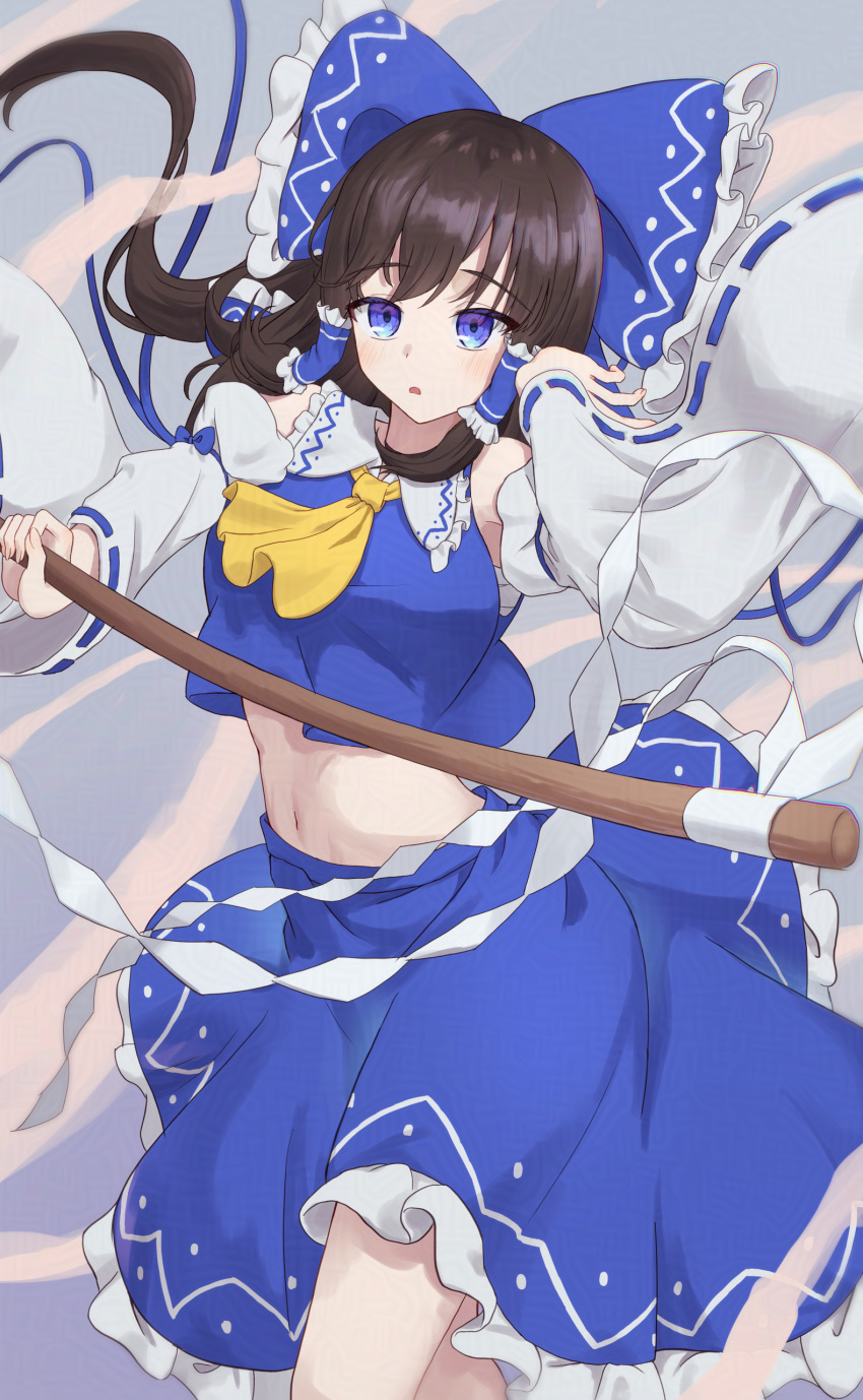 Safebooru - 1girl absurdres alternate color ascot beckody blue bow blue eyes blue skirt bow ...