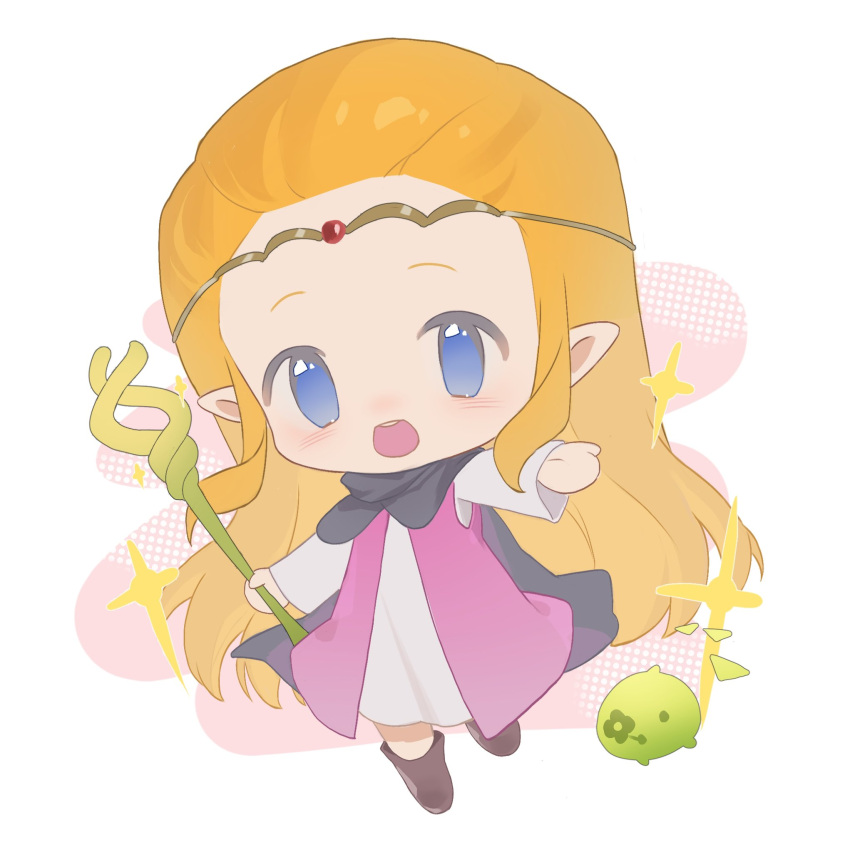 Safebooru - 1girl black cloak blue eyes blush brown footwear chibi ...