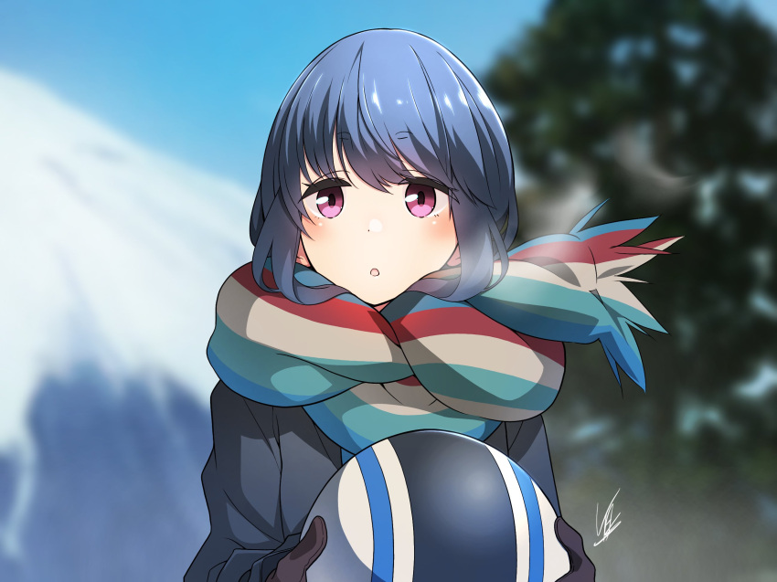 Safebooru - 1girl blue hair blush gloves hair between eyes helmet ...