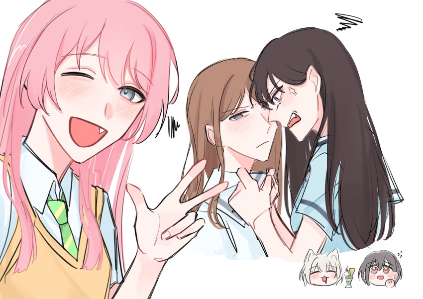 Safebooru - 5girls anger vein angry animal ears bang dream! bang dream ...