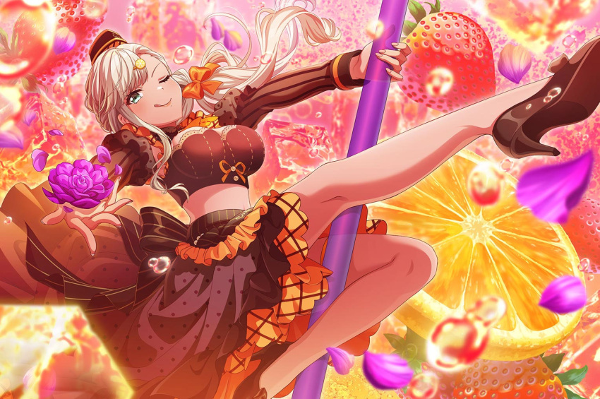 Safebooru - d4dj dark skin dress green eyes grey hair long hair matsuyama dalia smile | 5068189