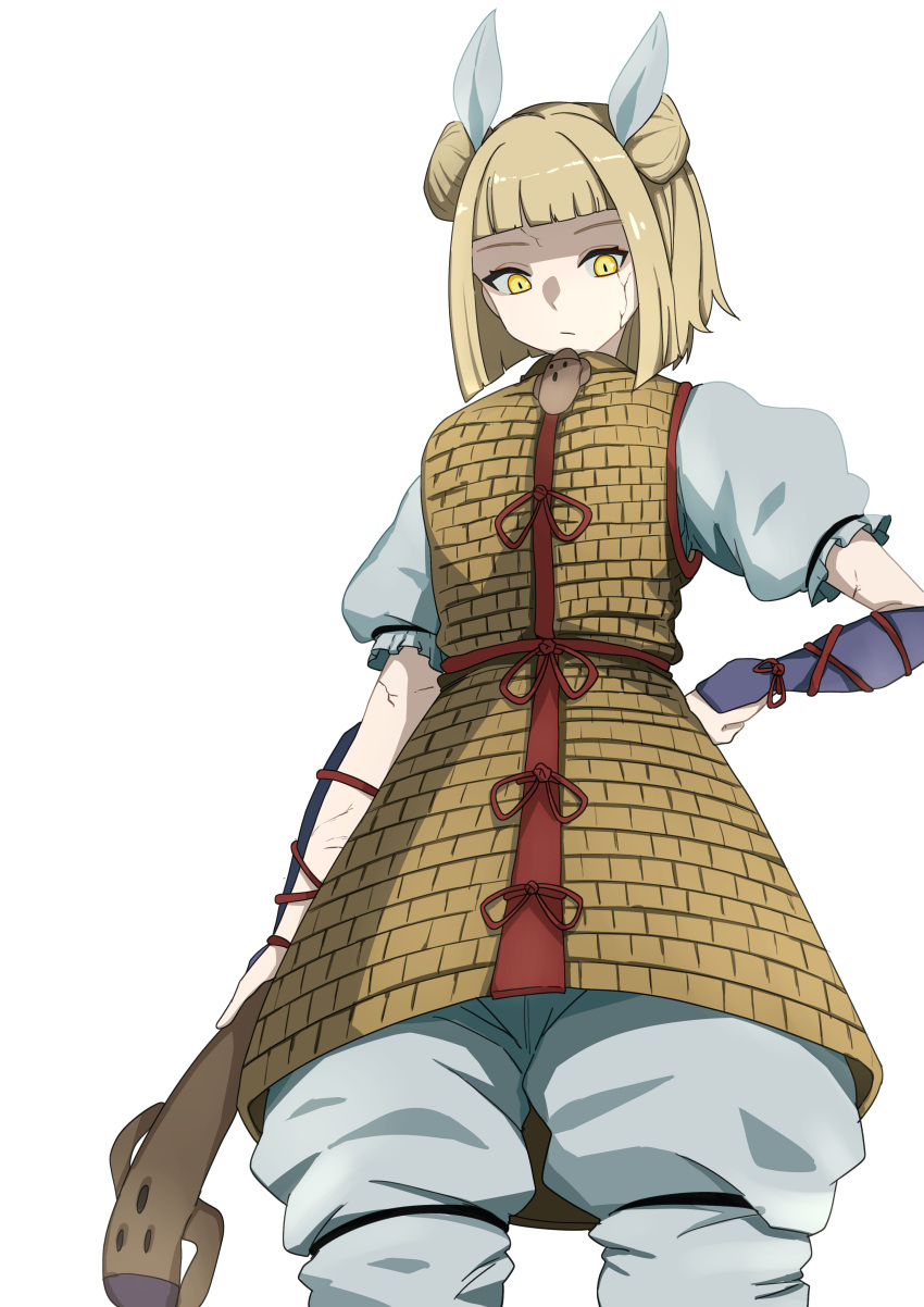 Safebooru - 1girl absurdres armor armored dress blunt bangs closed mouth commentary request ...