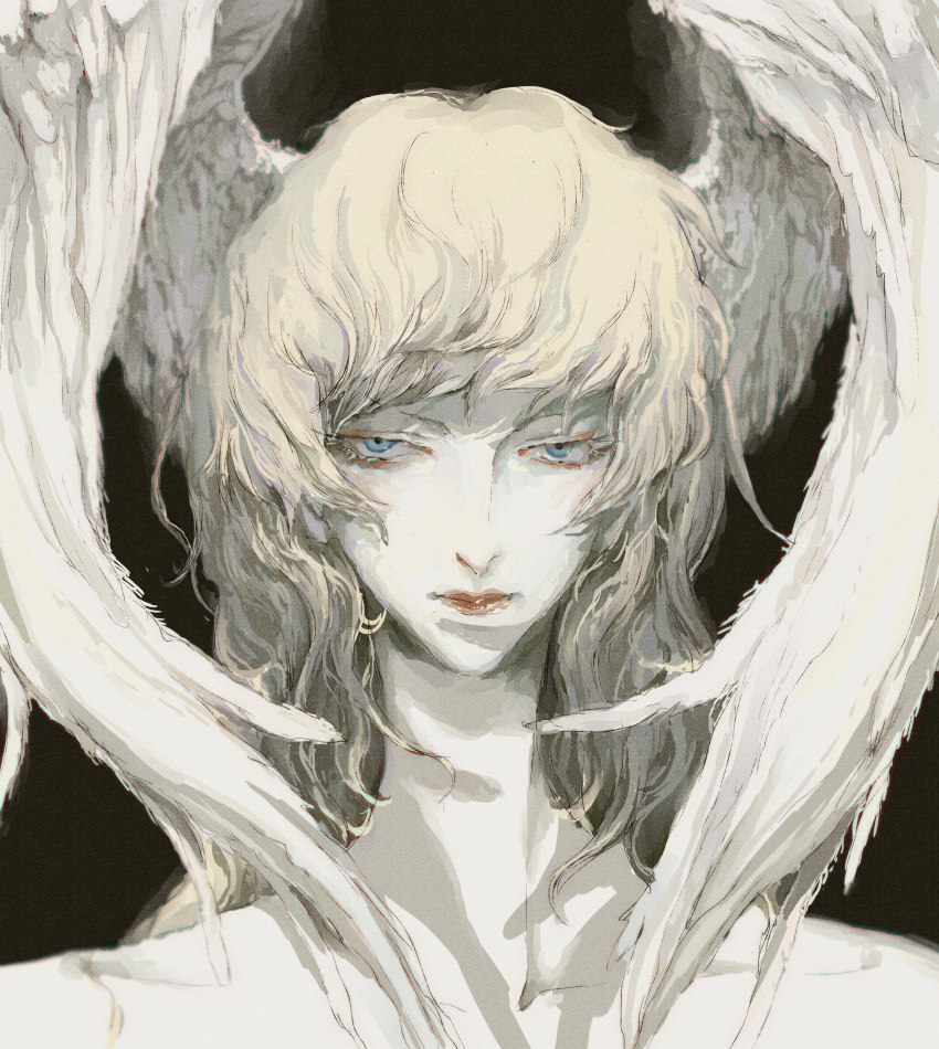 Safebooru - 1other absurdres androgynous angel wings asuka ryou bare ...