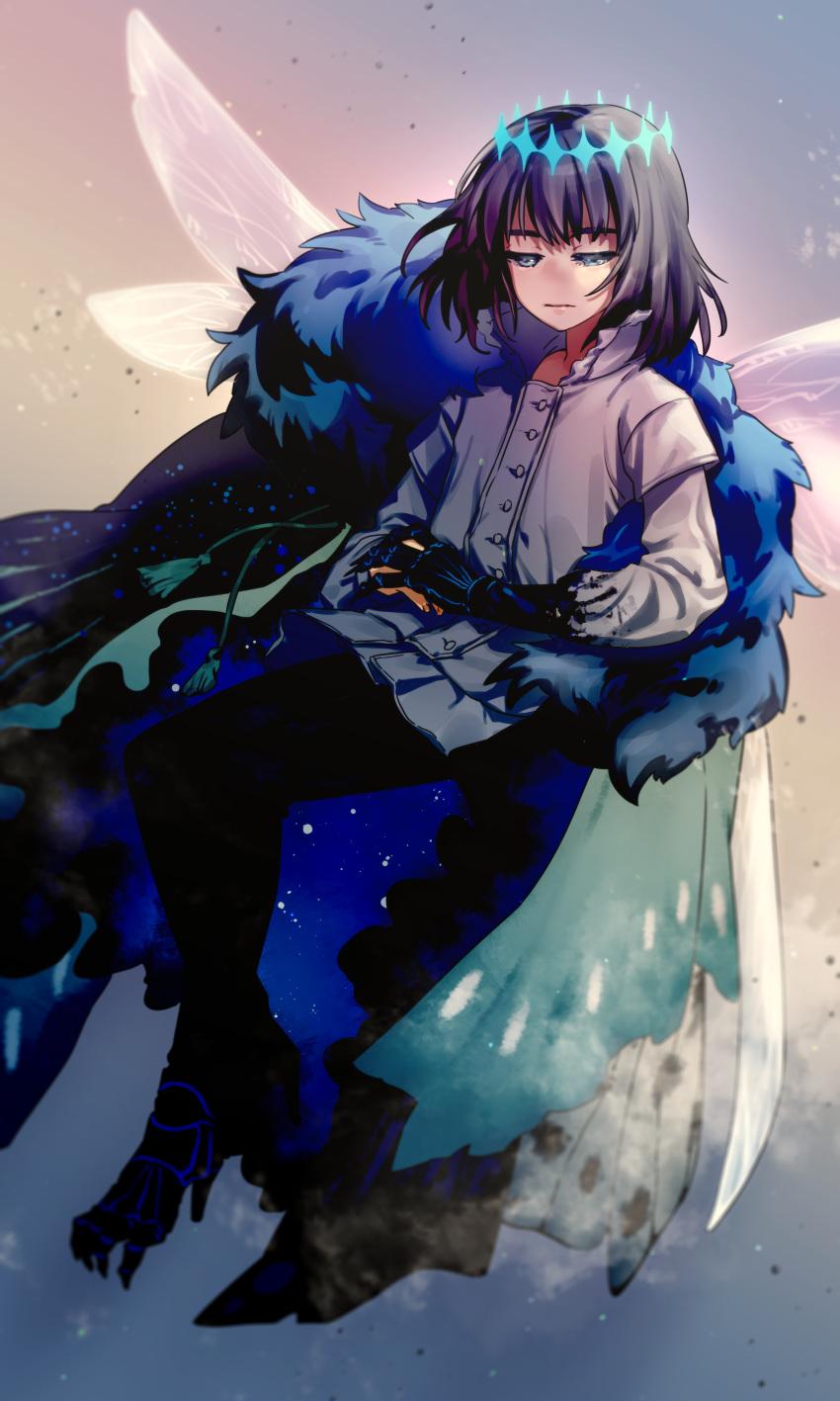 Safebooru - 1boy absurdres akantai black hair black pants black sclera ...