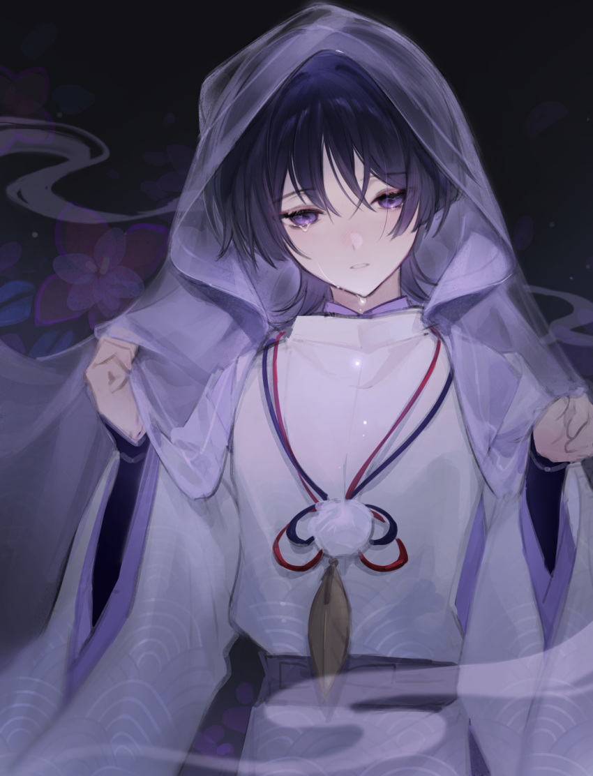 Safebooru - 1boy armor belt black background blunt ends bow crying ...