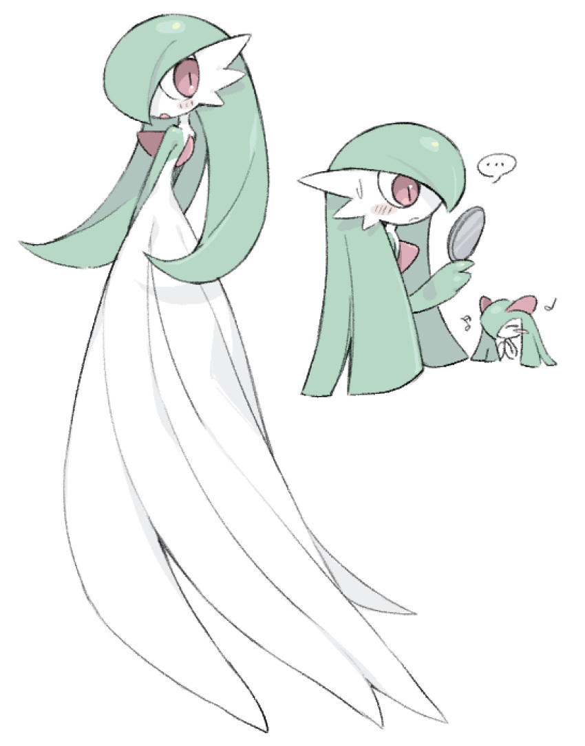 Safebooru - ... alternate hairstyle blush dress gardevoir highres ...