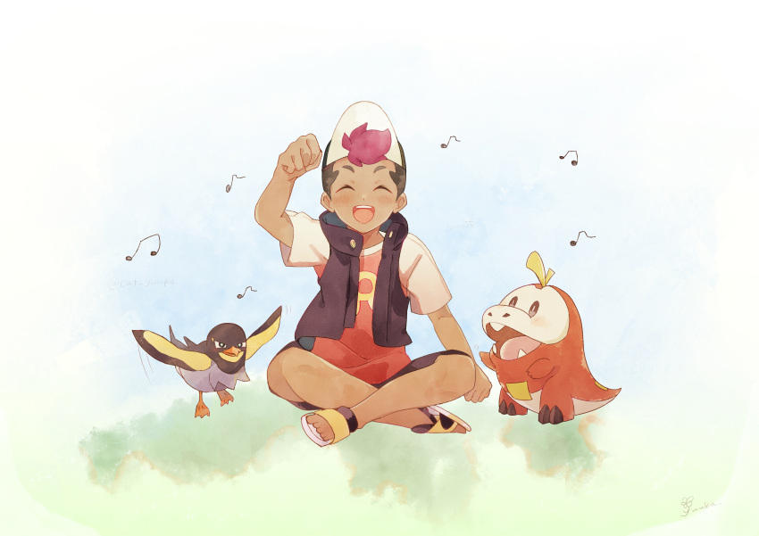 Safebooru - absurdres black hair clenched hand closed eyes dark-skinned ...