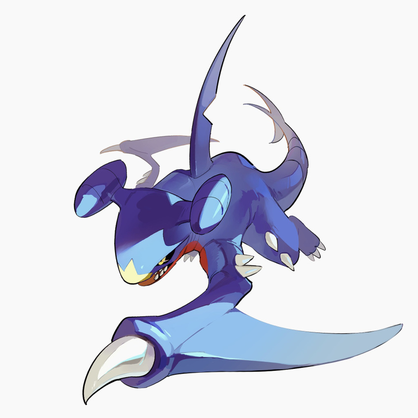 Safebooru - arm fins black sclera blue skin claws colored sclera ...