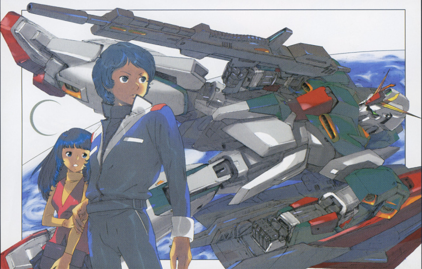 Safebooru - 1980s (style) 1990s (style) 1girl beam rifle energy gun fa ...