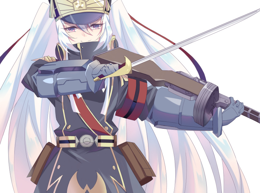 Safebooru - 1girl absurdres altair (re:creators) armband belt black armband black coat coat fu ...