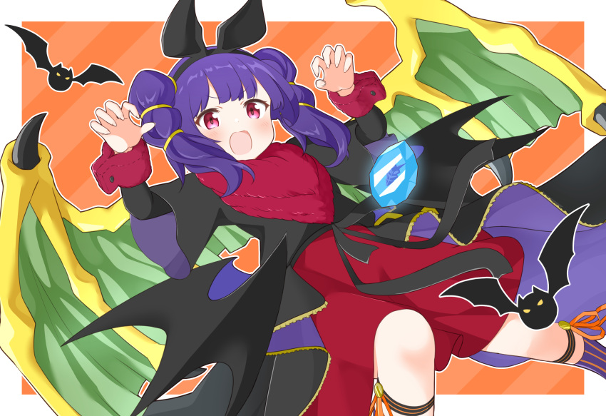 Safebooru - 1girl :o absurdres animal animal ears bat (animal) bat ears ...