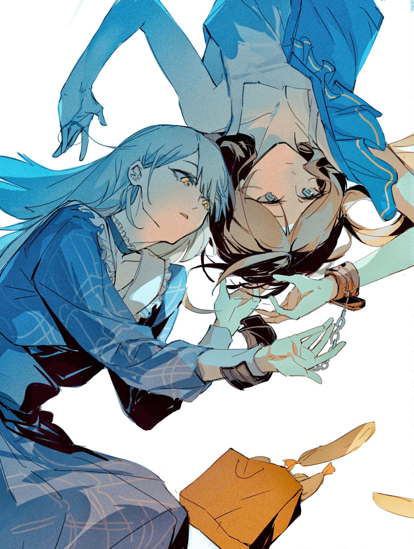 Safebooru - 2girls bag bang dream! bang dream! it's mygo!!!!! bare arms blue dress blue eyes ...