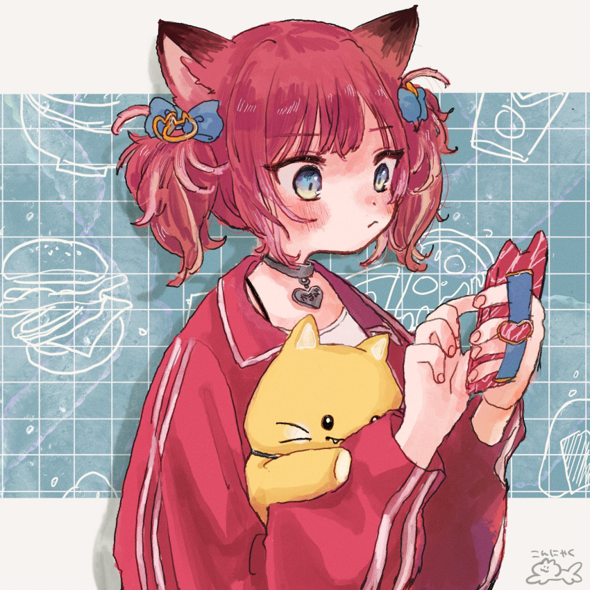 Safebooru - akami karubi animal ears blush bow cat ears cat girl cat ...