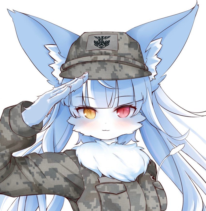 Safebooru - 1boy :3 ahoge animal ear fluff animal ears blush camouflage ...