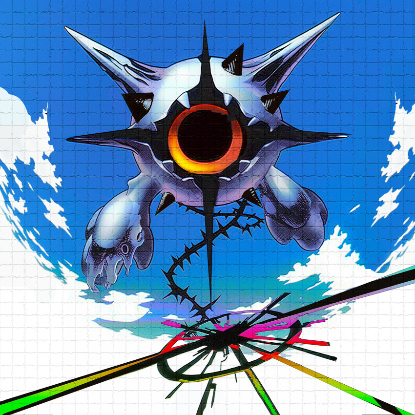 Safebooru - abstract absurdres blue skin blue sky clouds colored skin ...