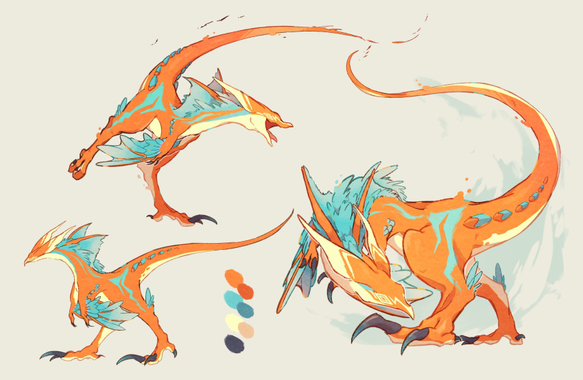 Safebooru - animal focus beak chilfa 112 claws color guide fins from ...