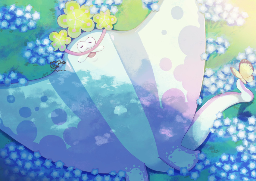 Safebooru - 1boy = = animal focus big man (splatoon) blue flower bug ...