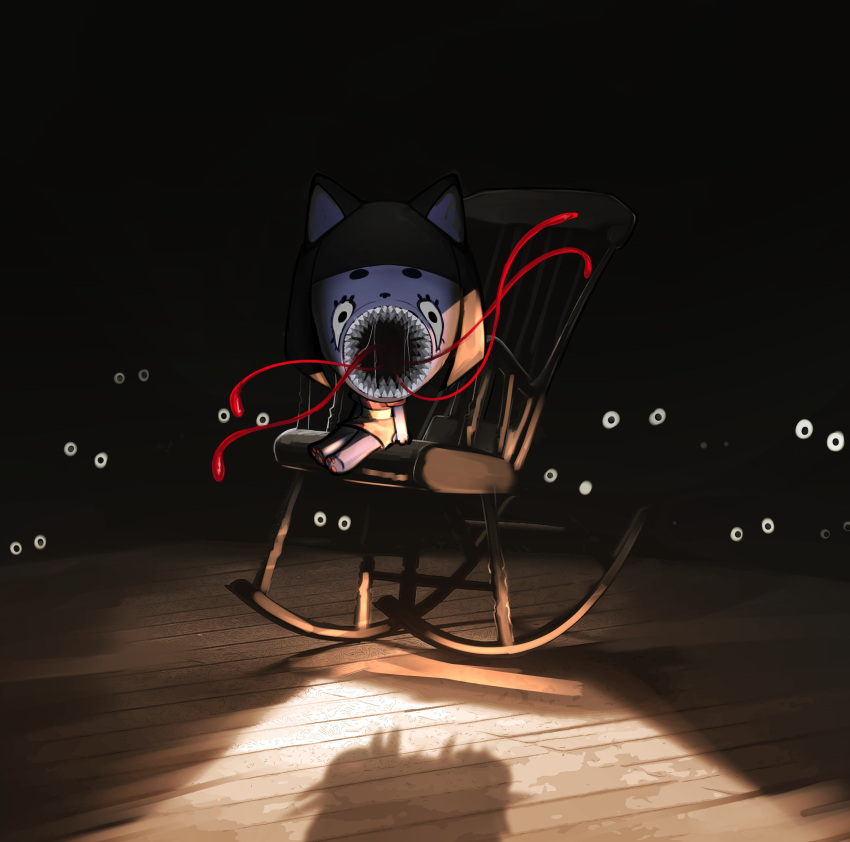 Safebooru - 1girl absurdres animal ears cat ears cat girl chair chibi ...