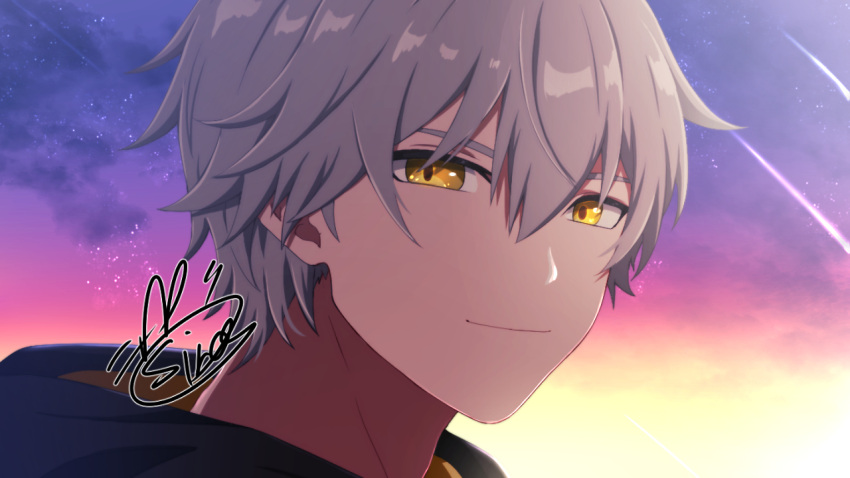 Safebooru - 1boy caelus (honkai: star rail) closed mouth grey hair hair ...