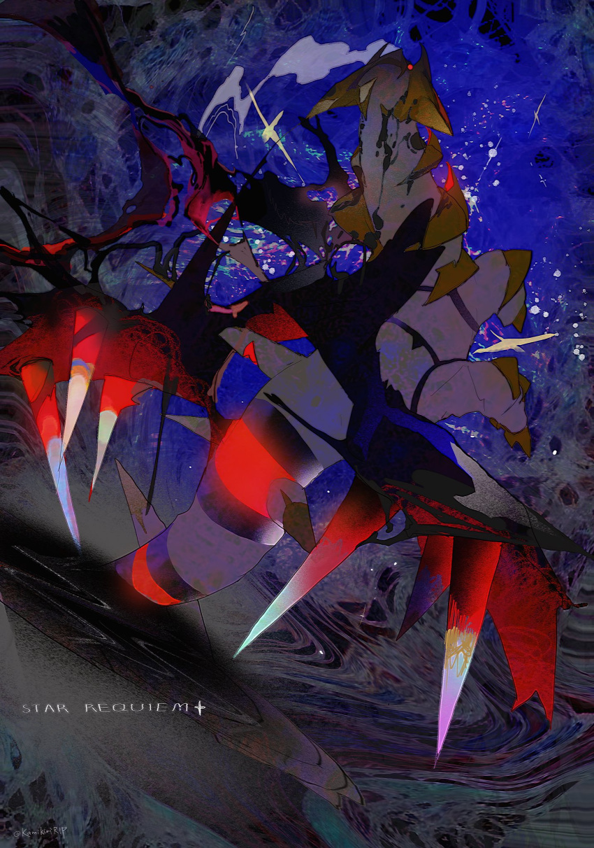 Safebooru - abstract background black wings colored skin distortion ...