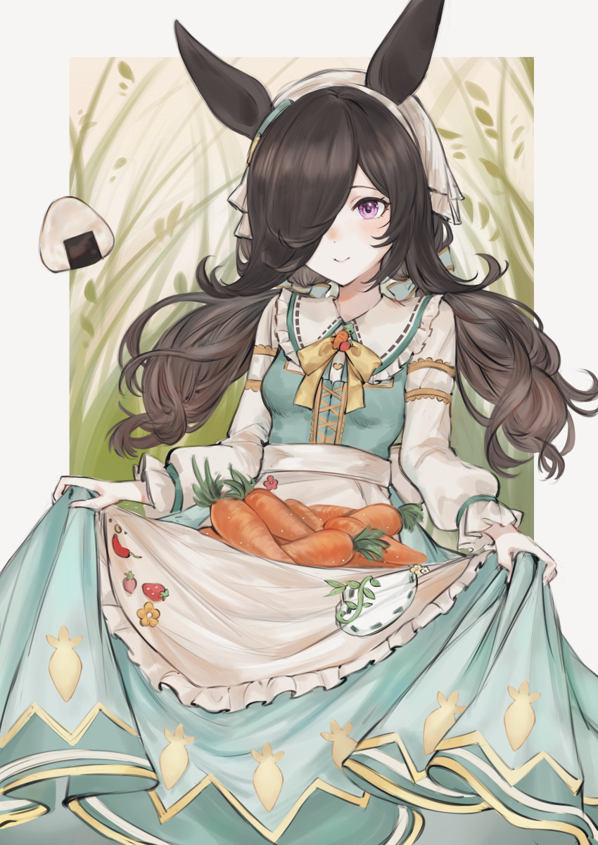 Safebooru - 1girl absurdres aburi-gatana animal ears apron bow bowtie ...