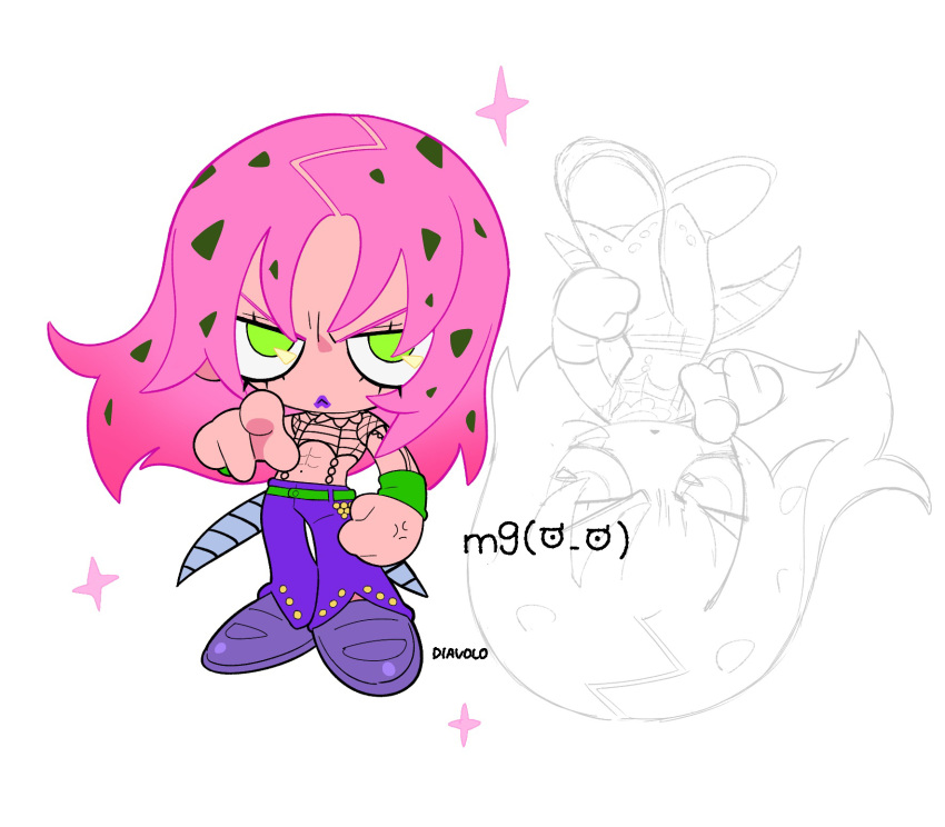 Safebooru - 1boy abs anger vein c73an chibi chibi only diavolo ...